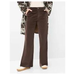 5-Pocket-Hose Brax "Style MAINE", Damen, Gr. 42K21, Kurzgrößen, dunkelbraun, Web, 77% Baumwolle, 22% Lyocell, 1% Elasthan, Hosen