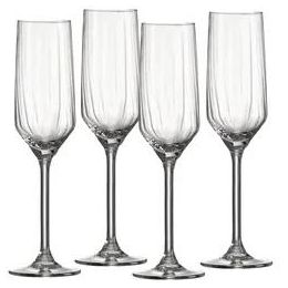 Ritzenhoff & Breker Sektglas RITZENHOFF & BREKER "Jive", transparent, B:5,5cm H:23cm Ø:5,5cm, Glas, Trinkgefäße, 4er Set, je 220 ml