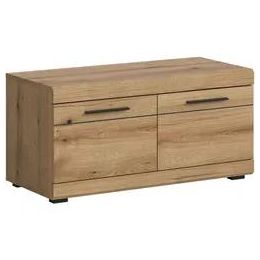 Sitzbank Inosign "Siena, Breite 90 cm, 2 Türen, 2 Einlegeböden, 4 Fächer", eiche, B:90cm H:44cm T:40cm, Sitzbänke, Scout, Sitzbank Breite 90 cm, 2 Türen, 4 Fächer, Flur, Diele