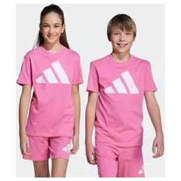 T-Shirt Adidas SPORTSWEAR "J BL TEE 160", Kinder, Gr. 152, pink fusion, clear pink, weiß, Obermaterial: 100% Baumwolle, normal, Rundhals, Shirts