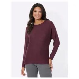 Fledermauspullover Classic Basics "Fledermauspullover", Damen, Gr. 50, rot (burgund, meliert), 40% Viskose, 30% Polyamid, 25% Polyester, 5% Kaschmir, unifarben, Pullover