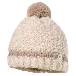 Bommelmütze MaxiMo, Baby, Gr. 49, beige (beigemeliert), Strick, Wollmischung, mehrfarbig, Mützen, wärmend, Grobstrick, gefüttert, hoher Wollanteil