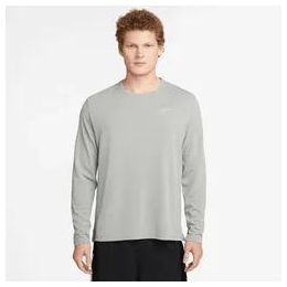 Laufshirt Nike "M NK DF UV MILER TOP LS", Herren, Gr. S, grau fog, particle grau, reflective silv, Obermaterial: 100% Polyester, normal, Shirts