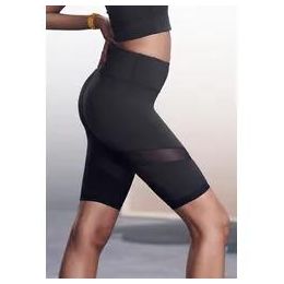 Radlerhose Lascana ACTIVE, Damen, Gr. XL (48/50), N-Gr, schwarz, Obermaterial: 75% Polyester, 25% Elasthan. Netz: 90% Polyester, 10% Elasthan, unifarben, Hosen, Mesheinsätze