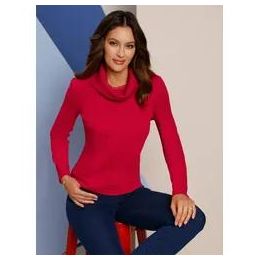 Rollkragenpullover Classic Basics "Pullover", Damen, Gr. 54, rot, 100% Polyacryl, unifarben, Pullover