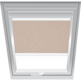 Roto Sichtschutzrollo Braunbeige 1-R04, 54x78 cm (5/7), 617,Manuell,Roto,weiße Schiene