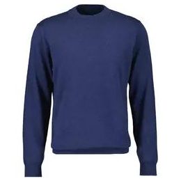 Rundhalspullover Ragman, Herren, Gr. 62, blau (marineblau), 95% Baumwolle 5% Kaschmir, Casual, hoch geschlossener Ausschnitt, Pullover