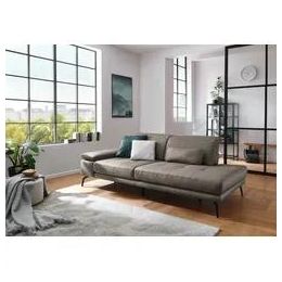 Recamiere DIE PLANBAR "MP-IN20126 optional mit Drehsitzfunktion", grau (slate), B:230cm H:82cm T:115cm, 100% Polyester, Sofas, Inkl. Kopfteilverstellung, Federkern oder Kaltschaumpolsterung