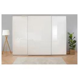 Schwebetürenschrank Rauch "Kleiderschrank Schrank Garderobe KOLUNA mit Hochglanz-Front", weiß (alpinweiß, hochglanz weiß), B:315cm H:210cm T:62cm, Holzwerkstoff, Schränke, Hochglanzfront, inkl. 2 Innenschubladen sowie extra Böden