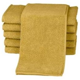 Gästehandtücher Ross "Sensual 9000", gelb (senf), B:30cm L:50cm, Frottier, Obermaterial: 100% Baumwolle, Handtücher, mit Aloe-Vera-Öl veredelt