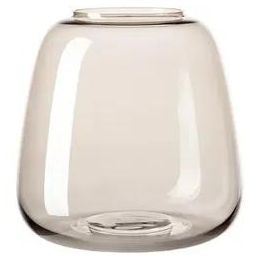 Tischvase Fink "Sunday", grau, H:19cm Ø:18cm, Glas, Vasen, mundgeblasen