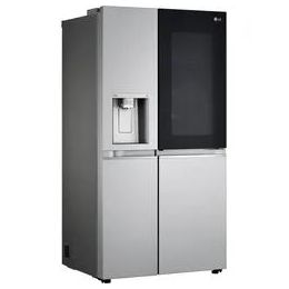 LG Side-by-Side, Standardmodul: F (A-G), silber (silberfarben), Wasserspender, Kühlschränke, InstaViewTM, Wasserspender