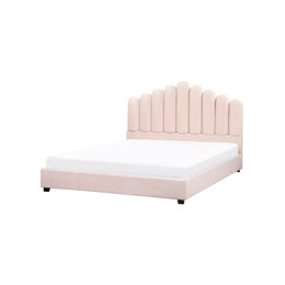 Beliani Doppelbett VINCENNES in Rosa/Schwarz - (W) 165 x (H) 124 x (L) 213 cm | Gr.: onesize
