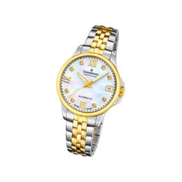 Analog-Armbanduhr Candino Automatik silber, gold mittel (ca. 34mm) | Gr.: onesize