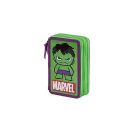 MARVEL Hulk Federmappe 3-Fach Komplett Gefüllt, 14x21cm | Gr.: onesize