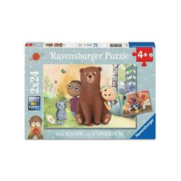 Ravensburger Puzzle 24 Teile Kinderpuzzle 2x24 Teile - Mein Knopf, ein Universum. - Mein Knopf, ein Universum Ab 4 Jahre in bunt | Gr.: onesize