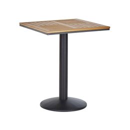 Beliani Gartentisch PALMI in Braun/Schwarz - (W) 60 x (H) 75 x (L) 60 cm | Gr.: onesize