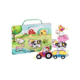 Ravensburger Play+ Magnetisches Holz-Zähl-Puzzle: Bauernhof - ab 12 Monate 12-36 Monate in bunt | Gr.: onesize