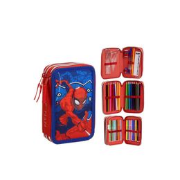 MARVEL Spider-Man Federmäppchen 3-Fach gefüllt Marvel Schule Kinder | Gr.: onesize