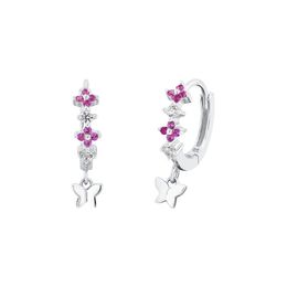 Prinzessin Lillifee Creolen Silber 925, rhodiniert in Pink | Gr.: onesize