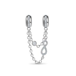 GNOCE Silber Sicherheitskette Infinity | Gr.: onesize