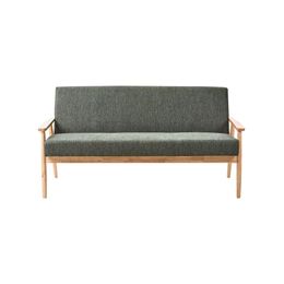 Beliani 3-Sitzer Sofa ESRUM in Grün/Braun - (W) 151 x (H) 79 x (L) 72 cm | Gr.: onesize