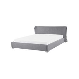 Beliani Doppelbett PARIS in Grau/Silber - (W) 195 x (H) 83 x (L) 228 cm | Gr.: onesize
