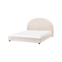 Beliani Doppelbett VAUCLUSE in Beige - (W) 174 x (H) 112 x (L) 214 cm | Gr.: onesize