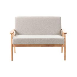 Beliani 2-Sitzer Sofa ESRUM in Grau/Braun - (W) 104 x (H) 79 x (L) 72 cm | Gr.: onesize