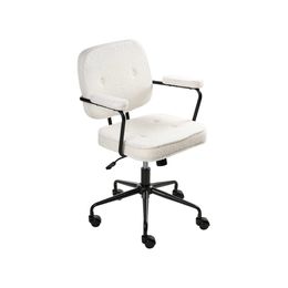 Beliani Bürostuhl PAWNEE in Weiß/Schwarz - (W) 62 x (H) 88 x (L) 43 cm | Gr.: onesize