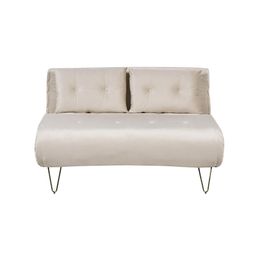 Beliani 2-Sitzer Sofa VESTFOLD in Beige/Gold - (W) 130 x (H) 81 x (L) 80 cm | Gr.: onesize