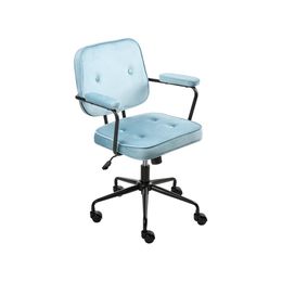 Beliani Bürostuhl PAWNEE in Blau/Schwarz - (W) 64 x (H) 88 x (L) 43 cm | Gr.: onesize