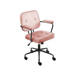 Beliani Bürostuhl PAWNEE in Rosa/Schwarz - (W) 64 x (H) 88 x (L) 43 cm | Gr.: onesize