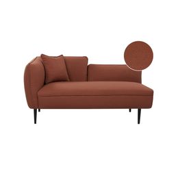 Beliani Chaiselongue CHEVANNES in Rot/Schwarz - (W) 138 x (H) 74 x (L) 77 cm | Gr.: onesize