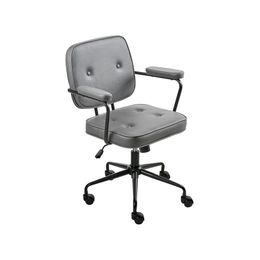 Beliani Bürostuhl PAWNEE in Grau/Schwarz - (W) 64 x (H) 88 x (L) 43 cm | Gr.: onesize