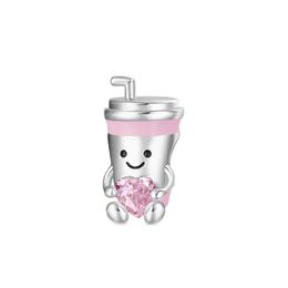 GNOCE Sterling Silber Kaffee Becher Zirkonia rosa | Gr.: onesize