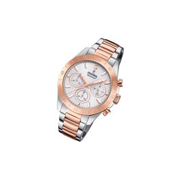 Chronograph-Armbanduhr Festina Boyfriend silber, rosé mittel (ca. 39mm) | Gr.: onesize