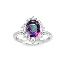 GNOCE Sterling Silber myst. Quarz gr&uuml;n Ring Gr&ouml;&szlig;e 54 | Gr.: onesize