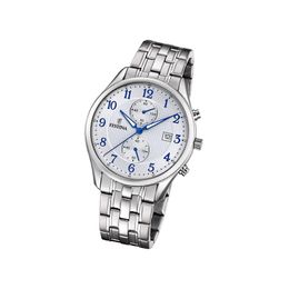 Chronograph-Armbanduhr Festina Timeless Chronograph silber groß (ca. 42mm) | Gr.: onesize