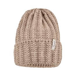Sterntaler Strickmütze Umschlag in beige | Gr.: 47 cm