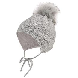 Sterntaler Strickmütze Struktur in silber mel. | Gr.: 49 cm
