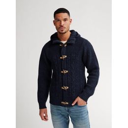 PETROL INDUSTRIES Strickjacke mit Zopfmuster Anchorage in Blau | Gr.: L