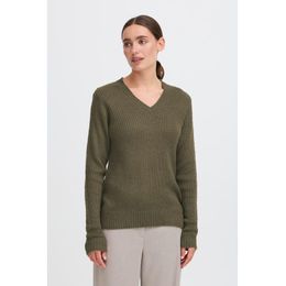 oxmo V-Ausschnitt-Pullover OXFSINVI PU 1 in Grün | Gr.: M