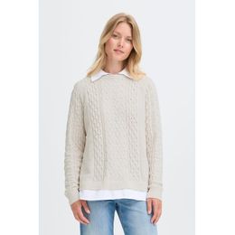 oxmo Strickpullover OXFSanvi in Beige | Gr.: XL