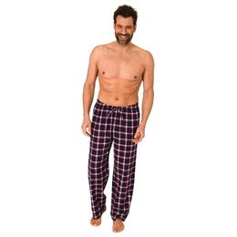 Normann Flanell Schlafanzug Pyjama Hose Karo - 76573 in rot | Gr.: 50