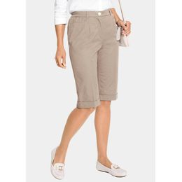GOLDNER Kurzgr&ouml;&szlig;e: Bermuda-Baumwollhose Carla Bermuda-Baumwollhose Carla in beige | Gr.: 23