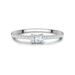 Trilani Ring aus Sterling Silber mit Zirkonia in silber | Gr.: 60