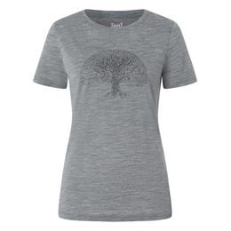 super.natural Merino T-Shirt W TREE OF KNOWLEDGE TEE in grau | Gr.: L