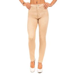 Cipo & Baxx Cipo & Baxx Damen Slim Fit Hose Mid Waist in Stone | Gr.: W29