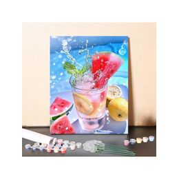 ARTNANAS DIY Malen nach Zahlen Set-"Erfrischung" | Gr.: 30x40cm mit Keilrahmen nicht ges